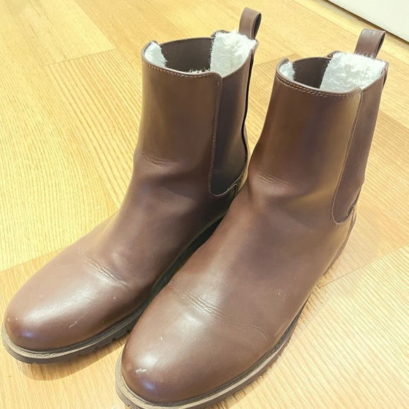 LOFT | Shoes | Loft Sherpa Lined Brown Boots | Poshmark